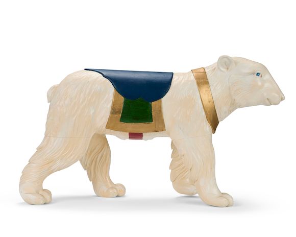 Bonhams : A European carved and painted juvenile platform ride figure ...