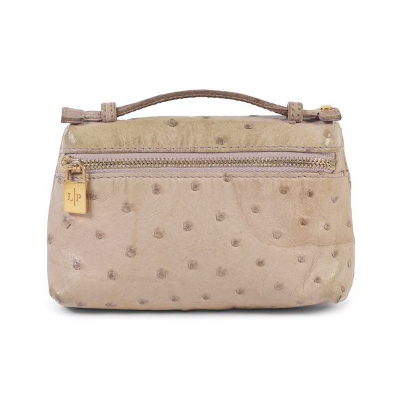 Bonhams : Loro Piana: a Pale Mauve Ostrich Zip Pouch