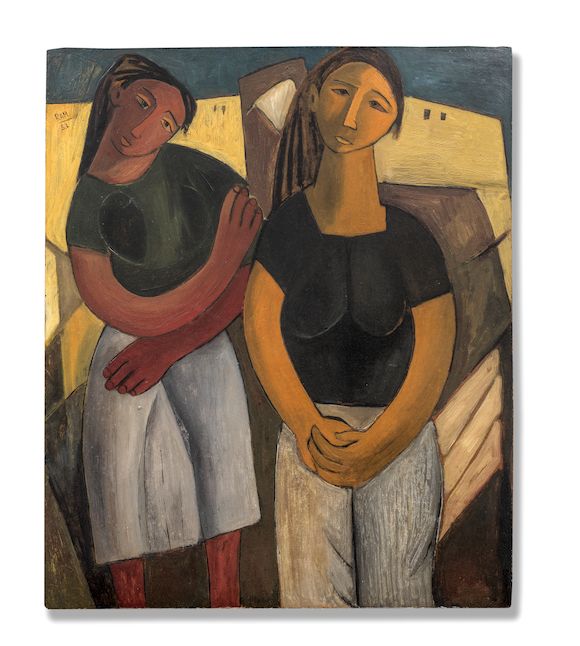Bonhams : Ram Kumar (1924-2018) Two Girls