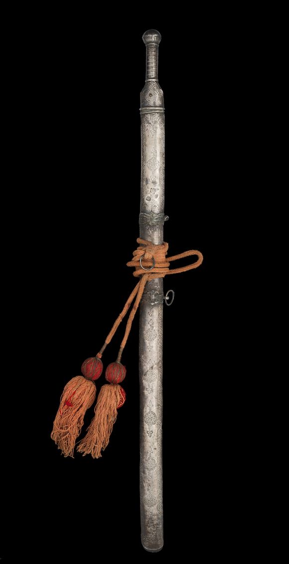 Bonhams : A silver-mounted steel sword (kattara) Oman, 18th/ 19th Century