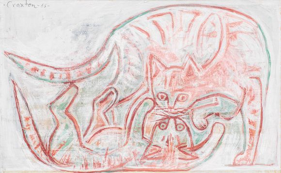 Bonhams : John Craxton R.A. (British, 1922-2009) Two Cats Playing 18 x ...