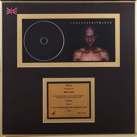 Bonhams : Maxi Jazz: A UK 'Gold' Disc Award For The Faithless Album ...
