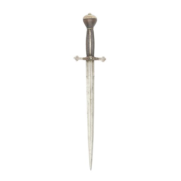Bonhams : A Rare Saxon Silver-Mounted Left-Hand Dagger