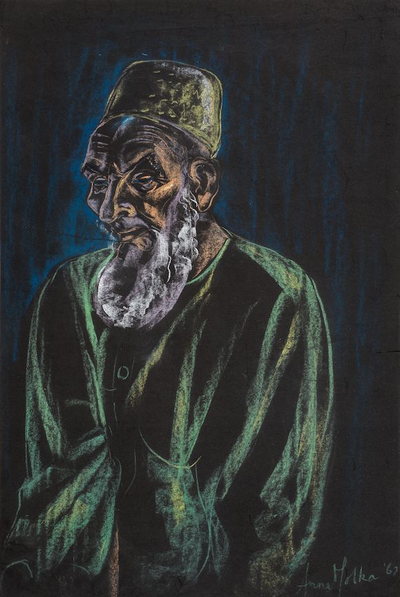 Bonhams : Anna Molka Ahmed (1917-1994) Untitled (Seated Man)