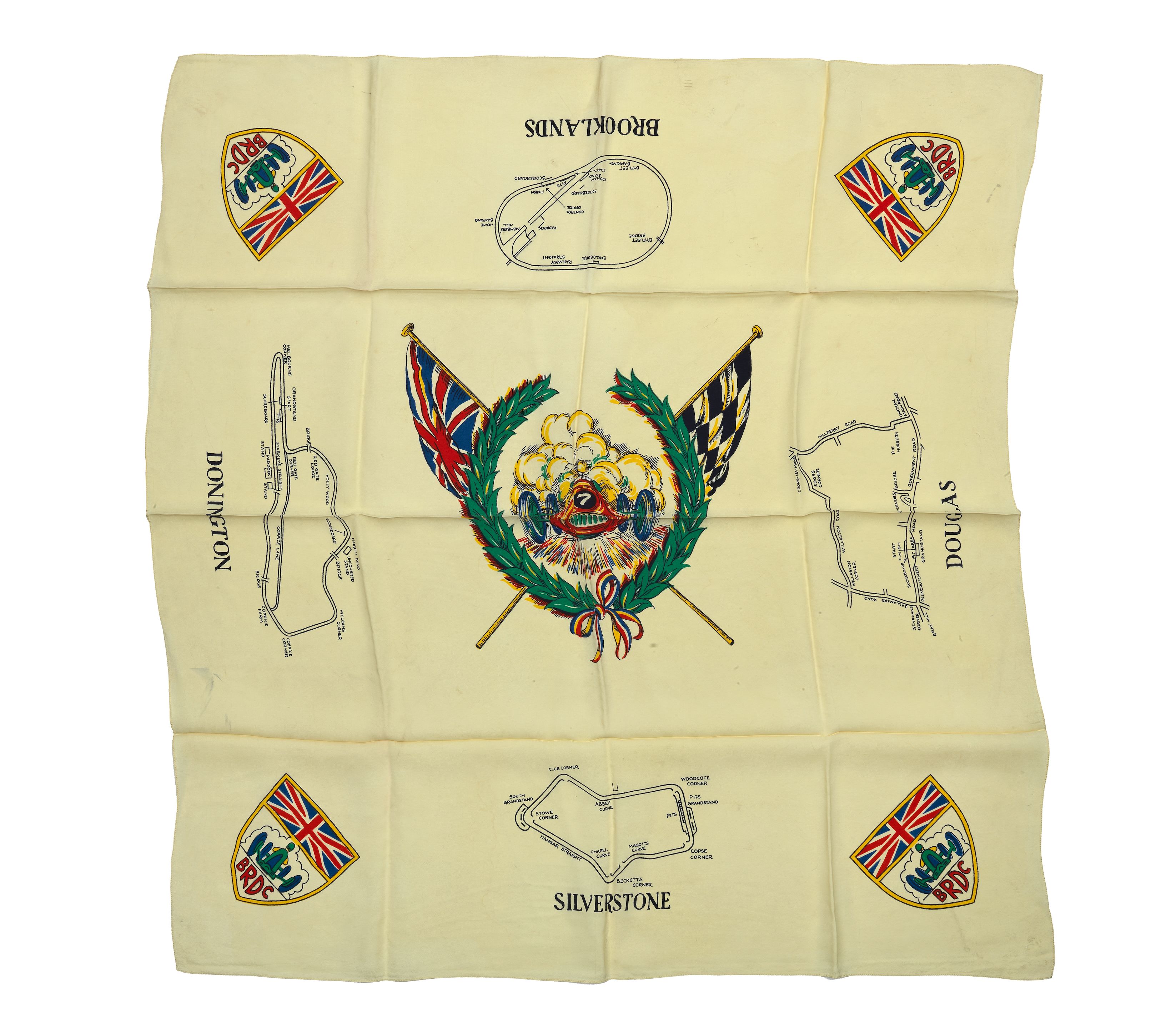 Bonhams Cars : A BRDC silk scarf,