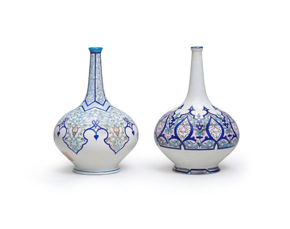 Bonhams : Two porcelain vases by Sornaga Egypt, 20th Century(2)