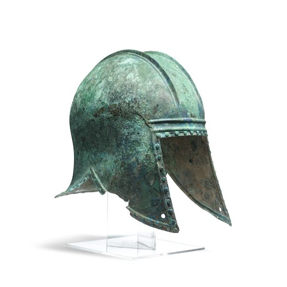 Bonhams : A Greek bronze Illyrian helmet