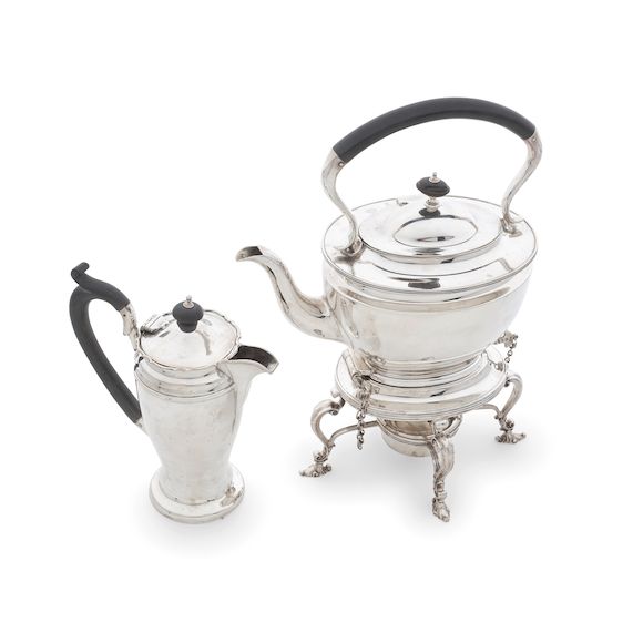 Bonhams : A silver kettle on stand James Dixon, Sheffield 1920 together ...