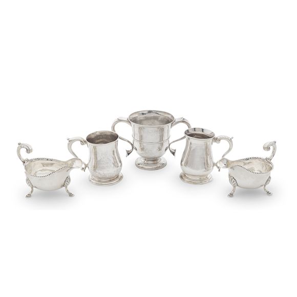 Bonhams : A collection of silver items varying maker's and dates (6)