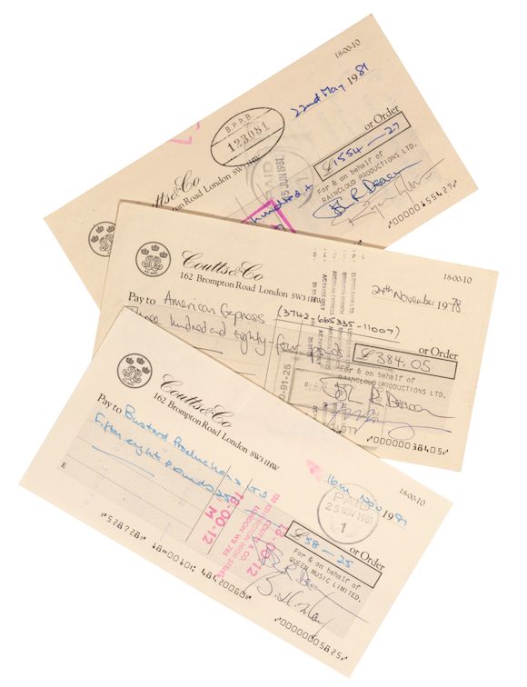 Bonhams : Queen: Three Cheques Signed By Various Members Of The Band ...
