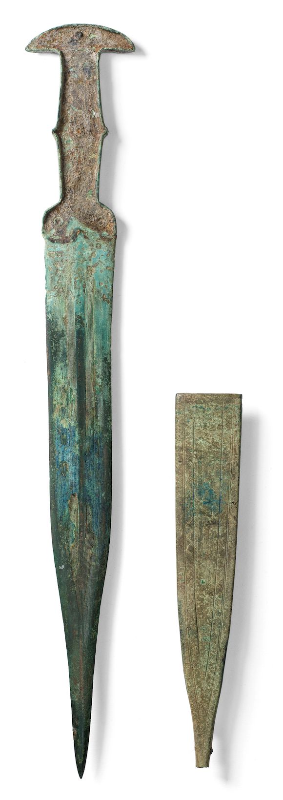Bonhams : A Villanovan bronze dagger and part of a sword sheath 2