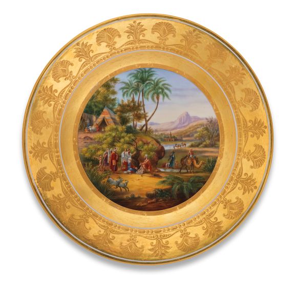 Bonhams : A Sèvres plate from the 'Service marli d'or', circa 1811