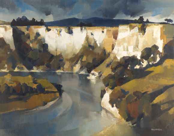 Bonhams : Peter McIntyre (New Zealand 1910-1995) The Rangitikei river ...