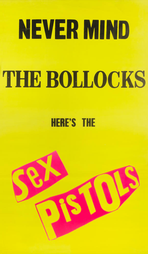 Bonhams Sex Pistols Never Mind The Bollocks Promotional Poster 1977