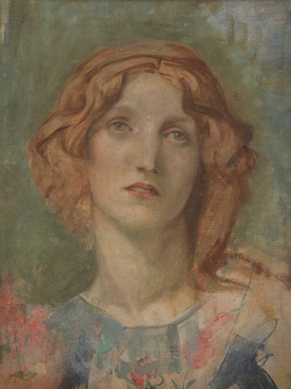 Bonhams : John Duncan, RSA, RSW (British, 1866-1945) Head of a girl