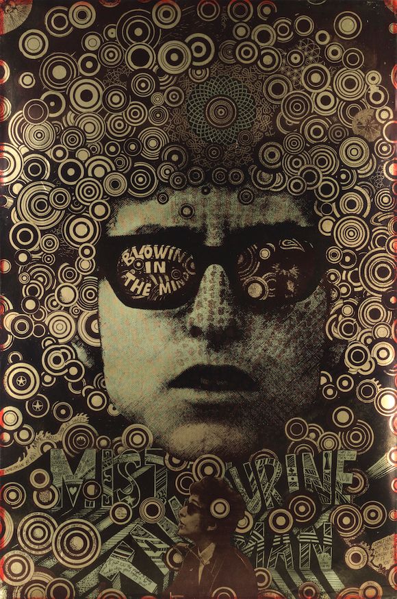 Bonhams : Bob Dylan: Mister Tambourine Man Psychedelic Poster, 1967,