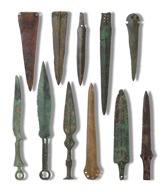 Bonhams : Eleven European bronze daggers and blades 11
