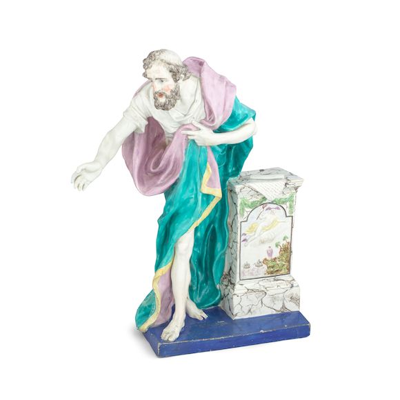 Bonhams : A monumental Enoch Wood pearlware figure of Demosthenes ...