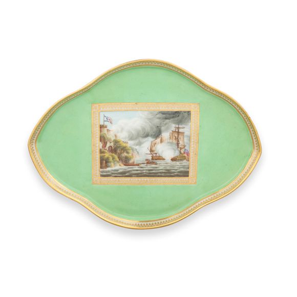 Bonhams : A Derby cabaret tray by George Robertson, circa 1797-1800