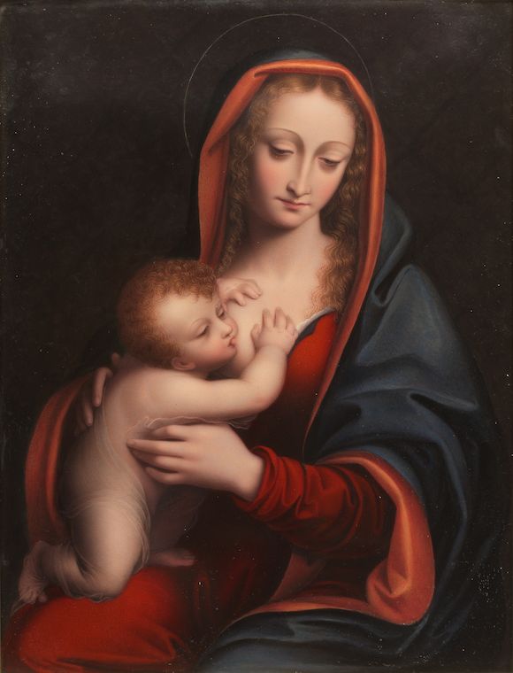 Bonhams : Henry Bone R.A. (1755-1834) The Madonna with the infant Jesus ...