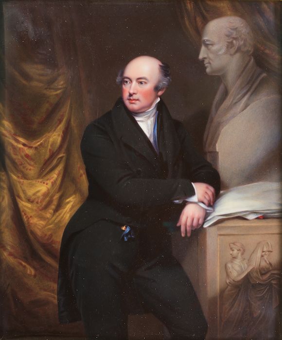 Bonhams : Henry Bone R.A. (1755-1834) The sculptor, Sir Francis Leggatt ...