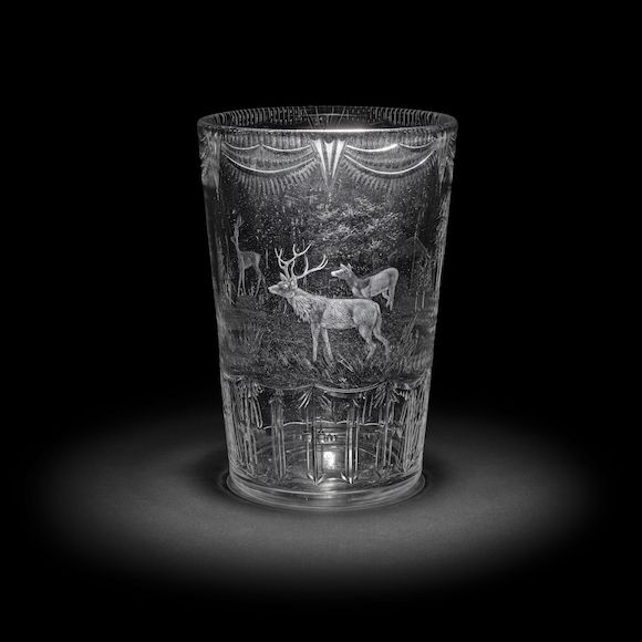 Bonhams : A Thomas Webb and Sons engraved 'rock crystal' style vase by ...