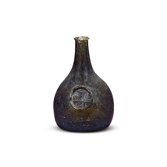 Bonhams : A rare sealed half size 'Stretched Bladder' wine bottle ...