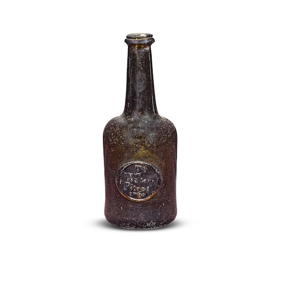 Bonhams : A sealed half size 'Cylinder' wine bottle of Welsh interest ...