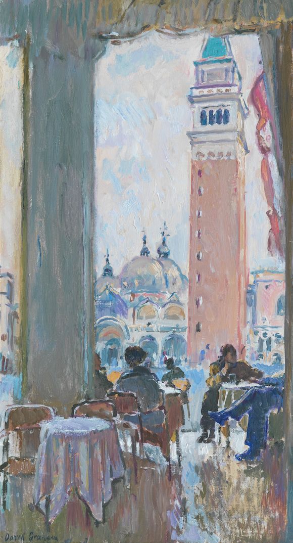 Bonhams : David Graham (British, born 1926) St Marks Square, Venice