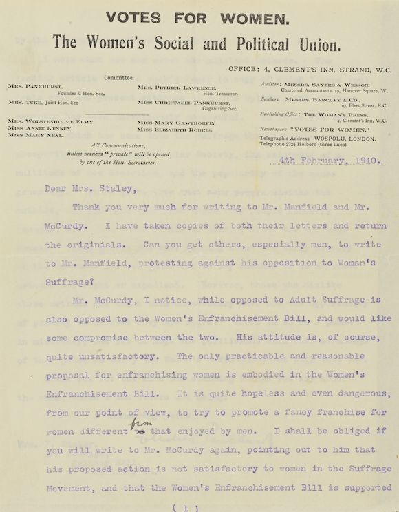 Bonhams : ALBUM – SUFFRAGE, POLITICIANS & THE ARTS Album containing ...