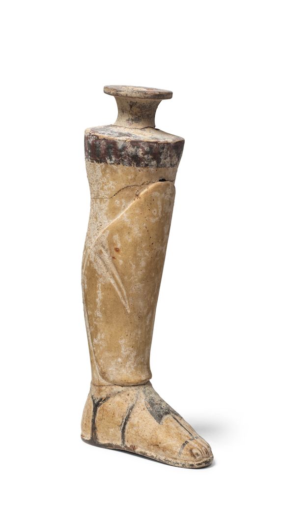 Bonhams : An East Greek pottery figural aryballos in the form of a ...