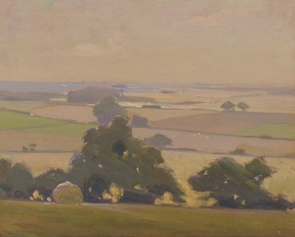 Bonhams : Frederick Hall (British, 1860-1948) Extensive landscape