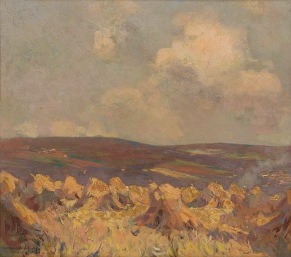 Bonhams : Frederick Hall (British, 1860-1948) Cornfield