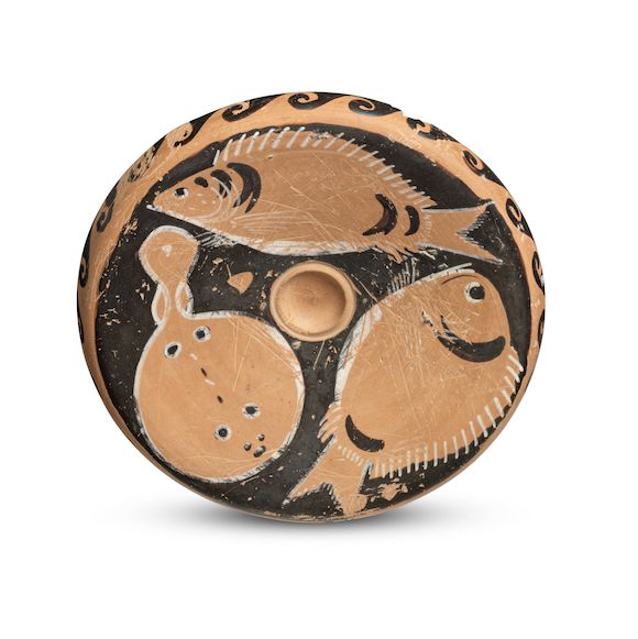 Bonhams : A Campanian red-figure fish-plate