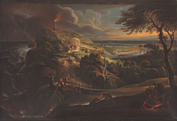 Bonhams : Henry Bone R.A. (1755-1834) The Shipwreck of Aeneas
