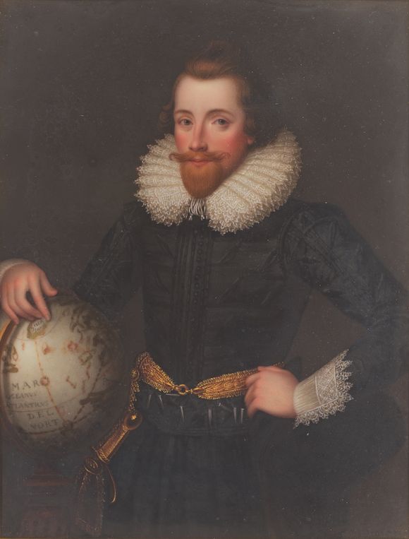 Bonhams : Henry Bone R.A. (1755-1834) Sir Walter Raleigh, wearing black ...