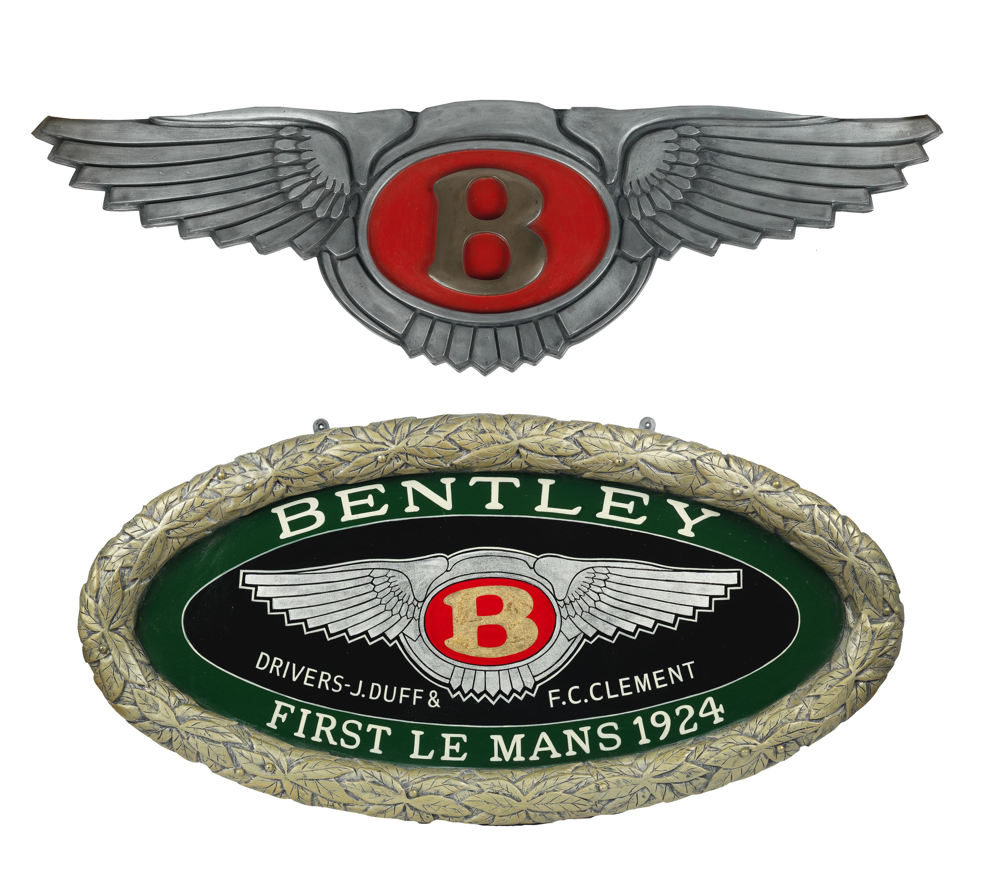 Bonhams Cars : Two Bentley' garage display emblems, ((2))