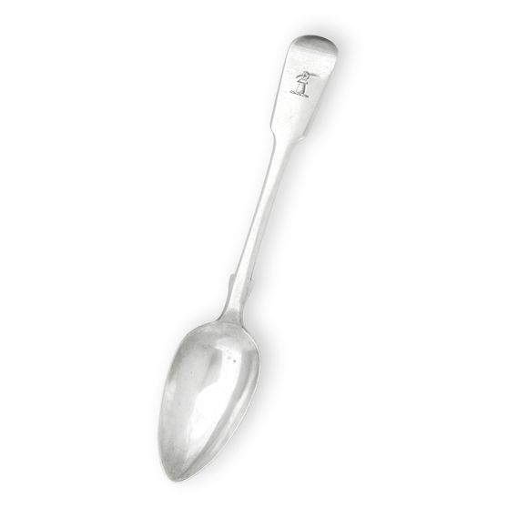 Bonhams : A Scottish provincial fiddle pattern dessert spoon By John ...