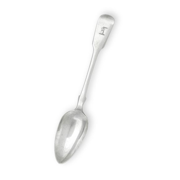 Bonhams : A Scottish provincial fiddle pattern dessert spoon By John ...