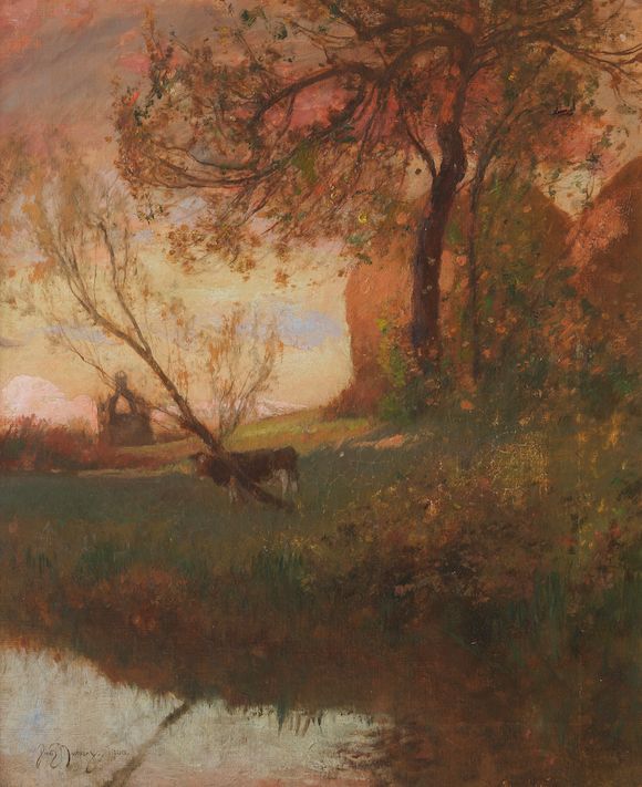 Bonhams : Sir David Murray RA RSA PRI RSW (British, 1849-1933) Dusk on ...
