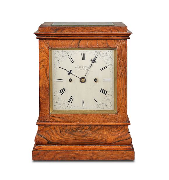 Bonhams : A good mid 19th century rosewood four glass mantel clock with ...