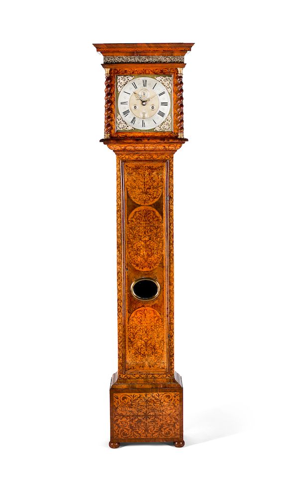 Bonhams : A good late 17th century seaweed marquetry inlaid longcase ...