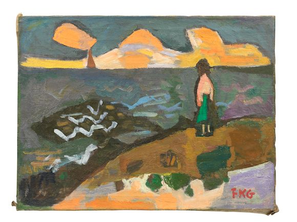Bonhams : FRIEDRICH KARL GOTSCH (1900-1984) Auf der Mole (Painted in ...