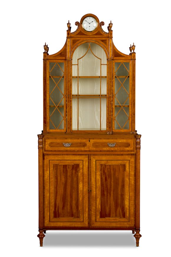 Bonhams : A George III satinwood, sabicu and kingwood crossbanded ...