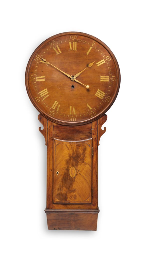 Bonhams : A late 18th/early 19th century inlaid mahogany wall clock The ...