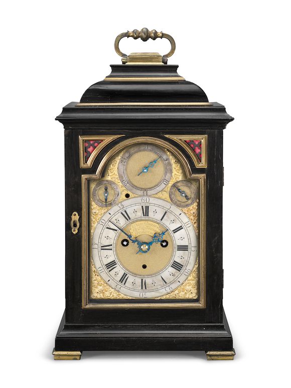 Bonhams : A good 18th century ebony veneered, quarter repeating table ...