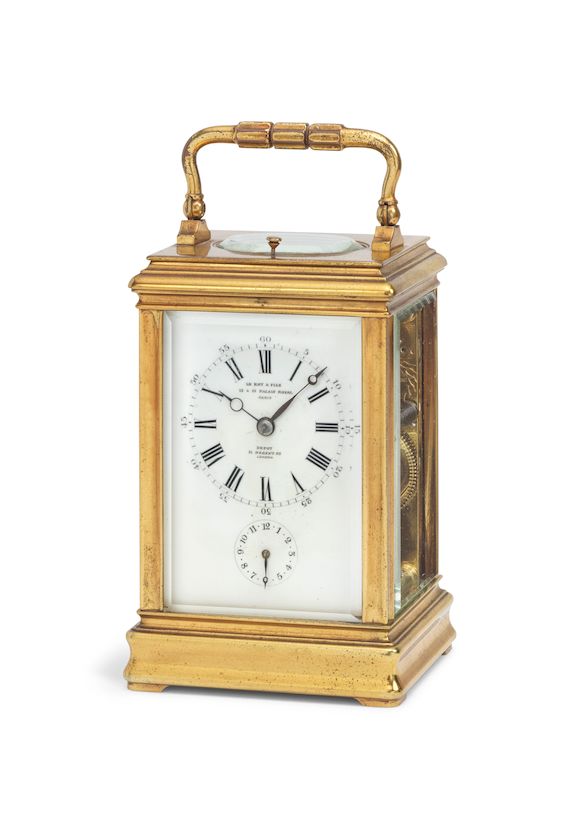 Bonhams : A good late 19th century French lacquered brass petite ...