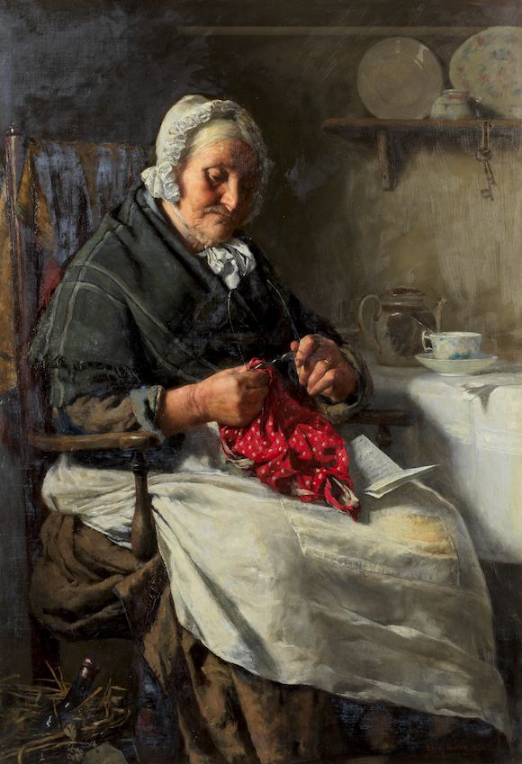 Bonhams : Edwin Harris, RBSA (British, 1855-1906) Not Forgotten