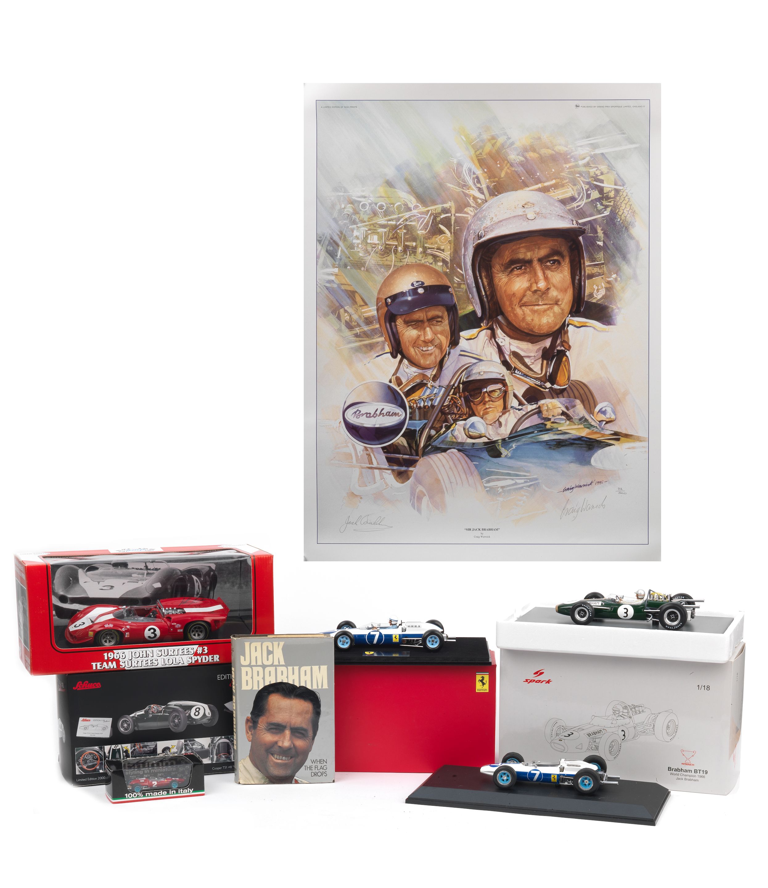 Bonhams Cars : A quantity of John Surtees and Jack Brabham scale racing ...