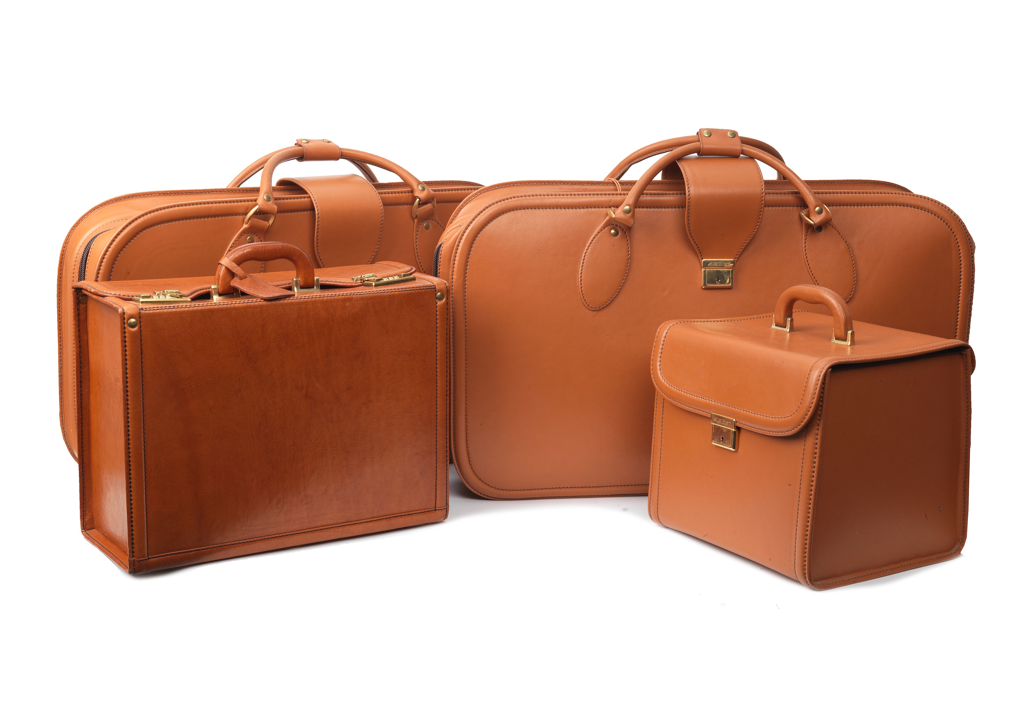 Bonhams Cars : Three pieces of tan leather Ferrari 456GT luggage by ...
